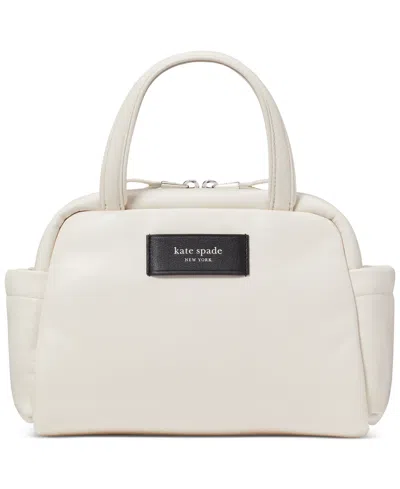 Kate Spade Puffed Smooth Leather Small Satchel In Parchment. | ModeSens