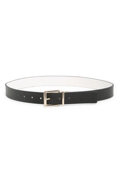 Kate Spade Reversible Belt In Black / Pale Polished Gold | ModeSens