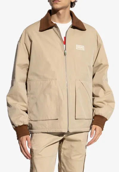 Kenzo Reversible Zip-up Coach Jacket In Beige | ModeSens