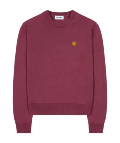 Kenzo Tiger-patch Knitted Jumper In Red | ModeSens