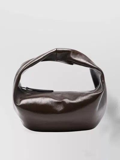 Khaite Medium Leather Hobo Bag With Curved Handle | ModeSens