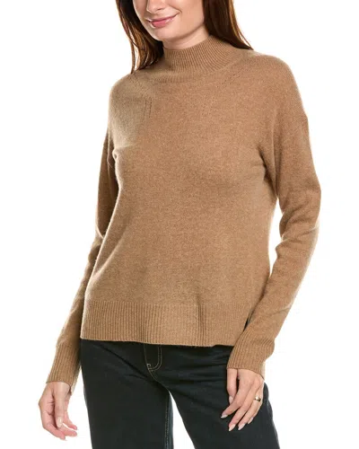 Kier + J Kier+j Turtleneck Wool & Cashmere-blend Sweater In Tan | ModeSens