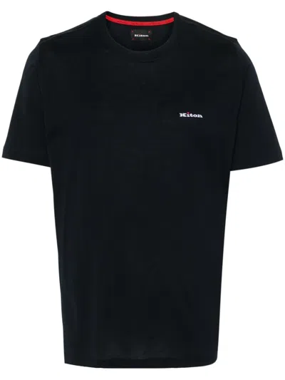 Kiton T-shirt Logo In Black | ModeSens