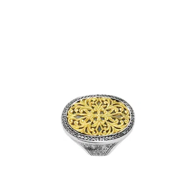 Konstantino Classic Sterling Silver 18k Yellow Gold Ring Dmk1963-130 ...