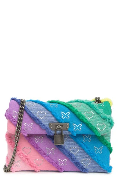 Kurt Geiger Brixton Lock Medium Shoulder Bag In Blue Multi | ModeSens