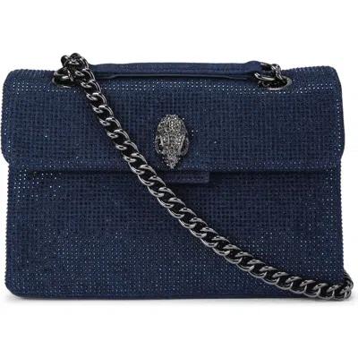 Kurt Geiger London Kensington Embellished Denim Crossbody Bag In Dark ...