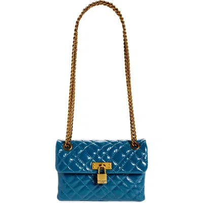 Kurt Geiger London Mini Brixton Leather Lock Bag In Turquoise/aqua ...