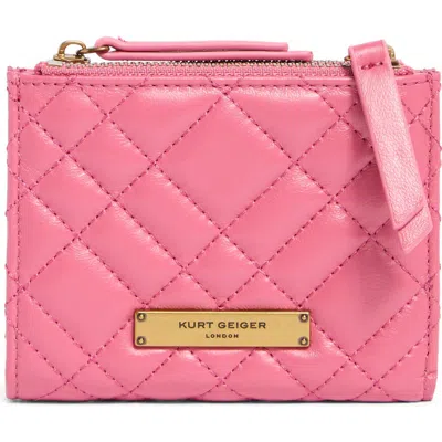Kurt Geiger London Quilted Leather Mini Purse Wallet In Pink | ModeSens