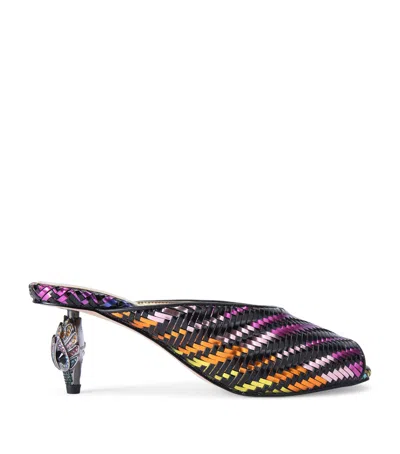 Kurt Geiger Woven Peep-toe Mules 60 In Multi | ModeSens