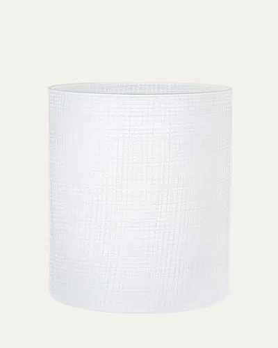 Labrazel Cambric Glass Wastebasket, White Enamel | ModeSens