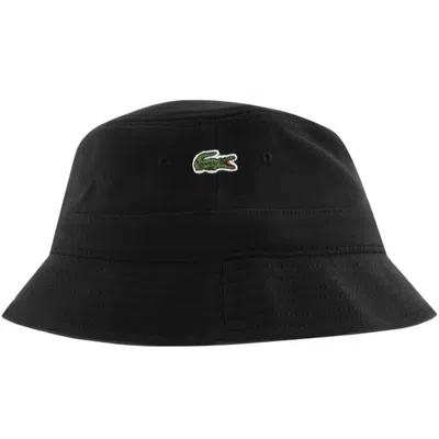 Lacoste Mini Croc Denim Bucket Hat In Black | ModeSens