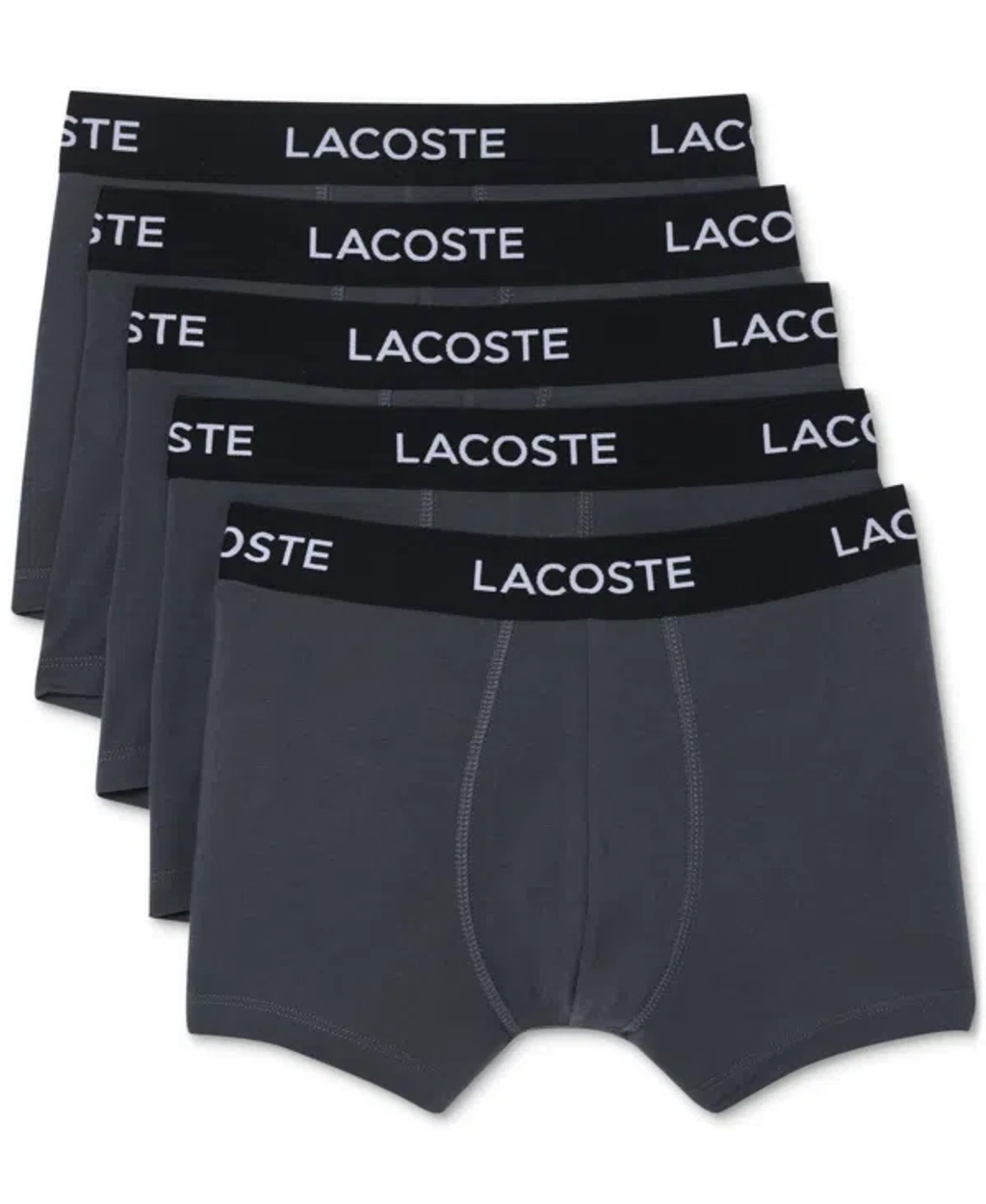 Lacoste Men's 5pk. Regular-fit Stretch Logo Band Trunk Underwear In ...