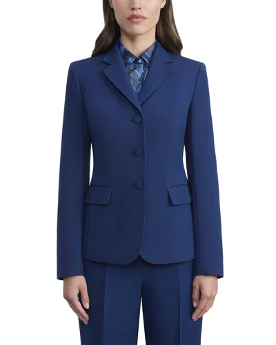 Lafayette 148 New York Three Button Wool & Silk-blend Academy Blazer In ...