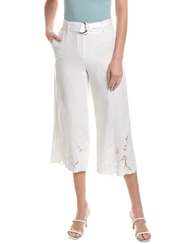 Lafayette 148 Rockefeller Linen Pant In White | ModeSens
