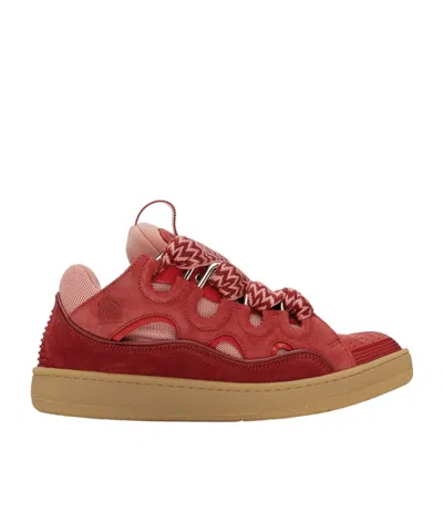 Lanvin Curb Logo Sneakers In Brown | ModeSens