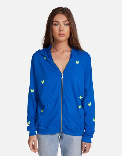 Lauren Moshi Koa Neon Peace Love Butterflies In Vibrant Blue | ModeSens