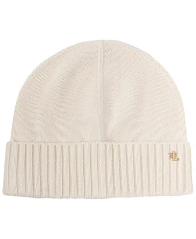Ralph Lauren Core Solid Cuff Hat In Cream | ModeSens