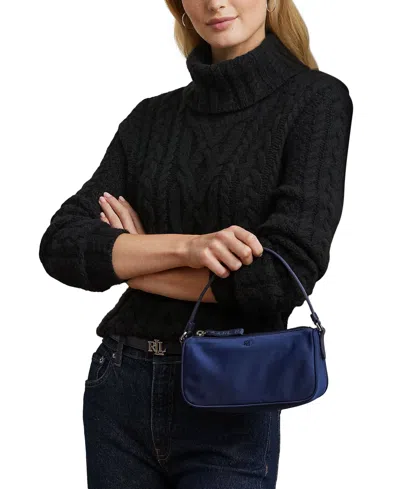 Ralph Lauren Mini Nylon Top-handle Pouch In Navy | ModeSens