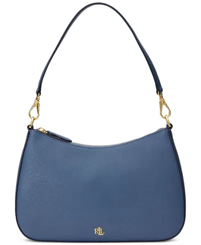 Ralph Lauren Women's Crosshatch Leather Medium Danni Shoulder Bag In ...