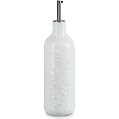 Le Creuset Olive Branch Stoneware Oil Cruet In White | ModeSens