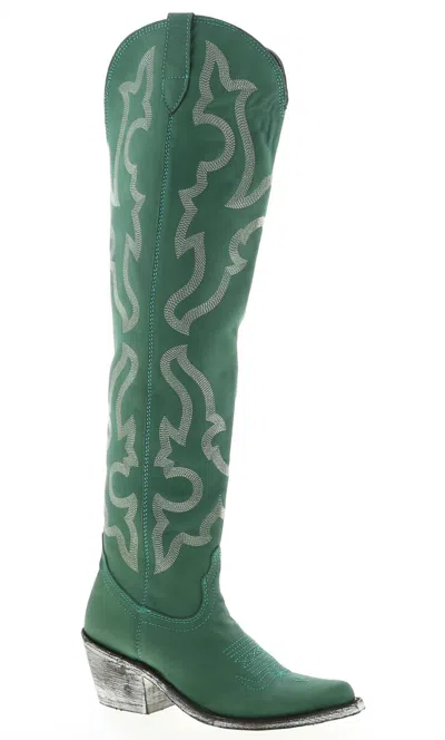 Liberty Black Women's Alyssa Tall Suede Boots In Turquoise In Blue ...