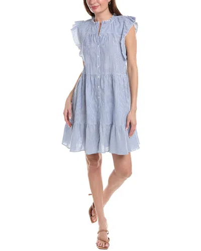 Lilla P Button Down Peplum Dress In Blue | ModeSens