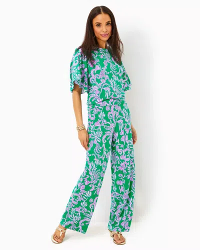 Lilly Pulitzer 31" Allena Knit Palazzo Pant In Brazilian Green Salty ...