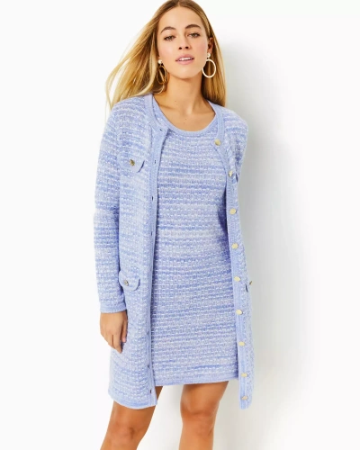 Lilly Pulitzer Baneberry Cardigan In Lark Lilac Metallic | ModeSens