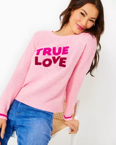 Lilly Pulitzer Pippy Sweater In Heathered Conch Shell Pink True Love ...