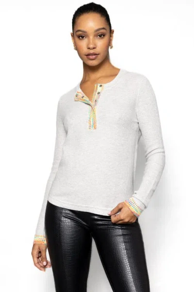 Lisa Todd Double Track Henley In Platinum | ModeSens