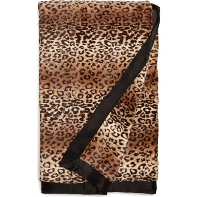 Little Giraffe Giraffe At Home Luxe™ Espresso Leopard Faux Fur Throw ...
