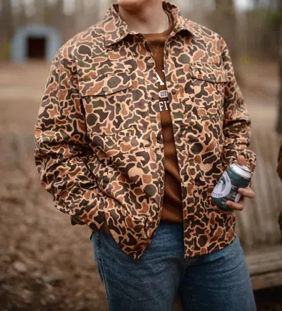 Local Boy Outfitters Sportsman's Shacket In Old School Camo In Multi ...
