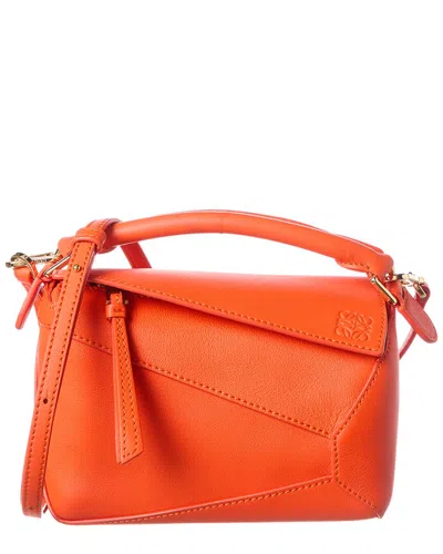 Loewe Classic Mini Leather Shoulder Bag In Orange | ModeSens