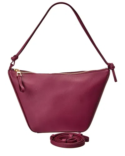 Loewe Dnu Hammock Mini Leather Hobo Bag In Red | ModeSens