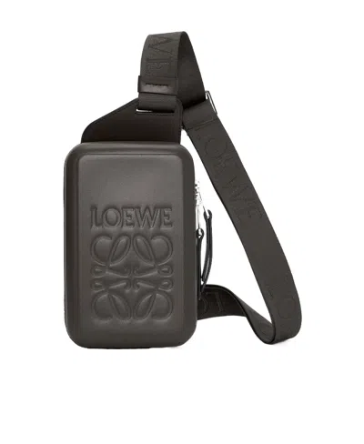 Loewe Logo Embossed Cross-body Bag In Black | ModeSens
