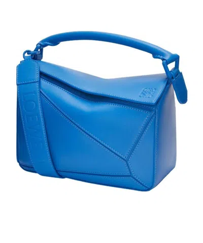 Loewe Logo Shoulder Bag In Blue | ModeSens
