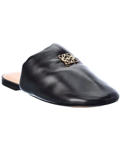 Loewe Puffy Anagram Leather Mule In Black | ModeSens