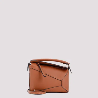 Loewe Puzzle Edge Leather Mini Bag In Tan | ModeSens