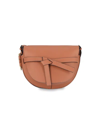 Loewe Gate Small Canvas Jacquard-trimmed Leather Shoulder Bag In Brown ...