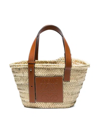 Loewe Small Woven Straw Basket Bag In Neutrals | ModeSens