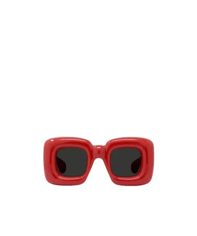 Loewe Square Sunglasses In Red | ModeSens