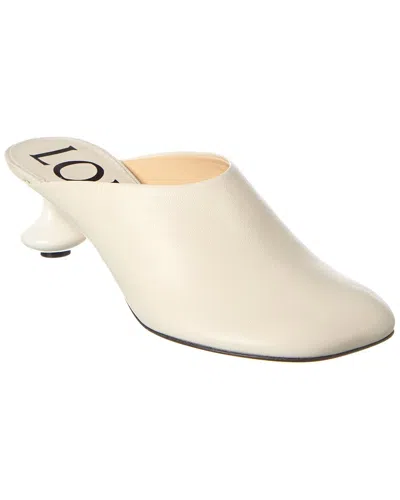 Loewe Toy Leather Mule In White | ModeSens