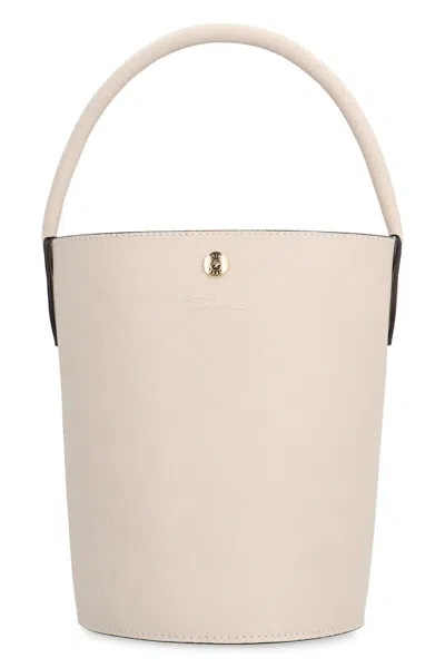 Longchamp Épure S Leather Mini Bucket-bag In Beige | ModeSens