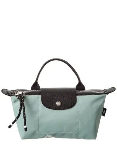 Longchamp Le Pliage Energy Canvas Pouch With Handle In Blue | ModeSens