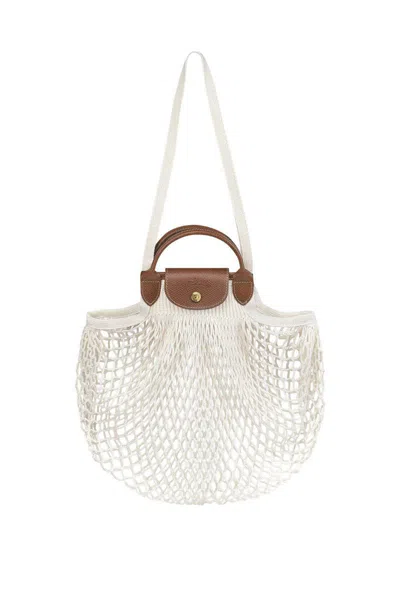 Longchamp Le Pliage Filet L Bag In White | ModeSens