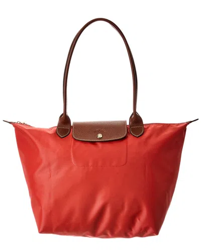 Longchamp Le Pliage Original Large Canvas Long Handle Tote In Red ...
