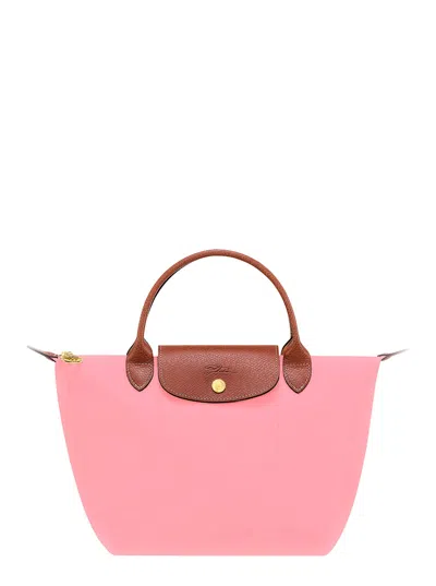 Longchamp Le Pliage S Pink Handbag With Engraved Logo In Recycled ...