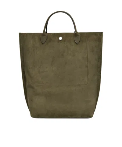 Longchamp Medium Cabas Suede Tote Bag In Brown | ModeSens