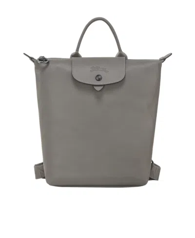 Longchamp Small Le Pliage Xtra Leather Backpack In Gray | ModeSens