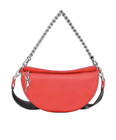 Longchamp Small Smile Leather Crossbody Bag In Red | ModeSens
